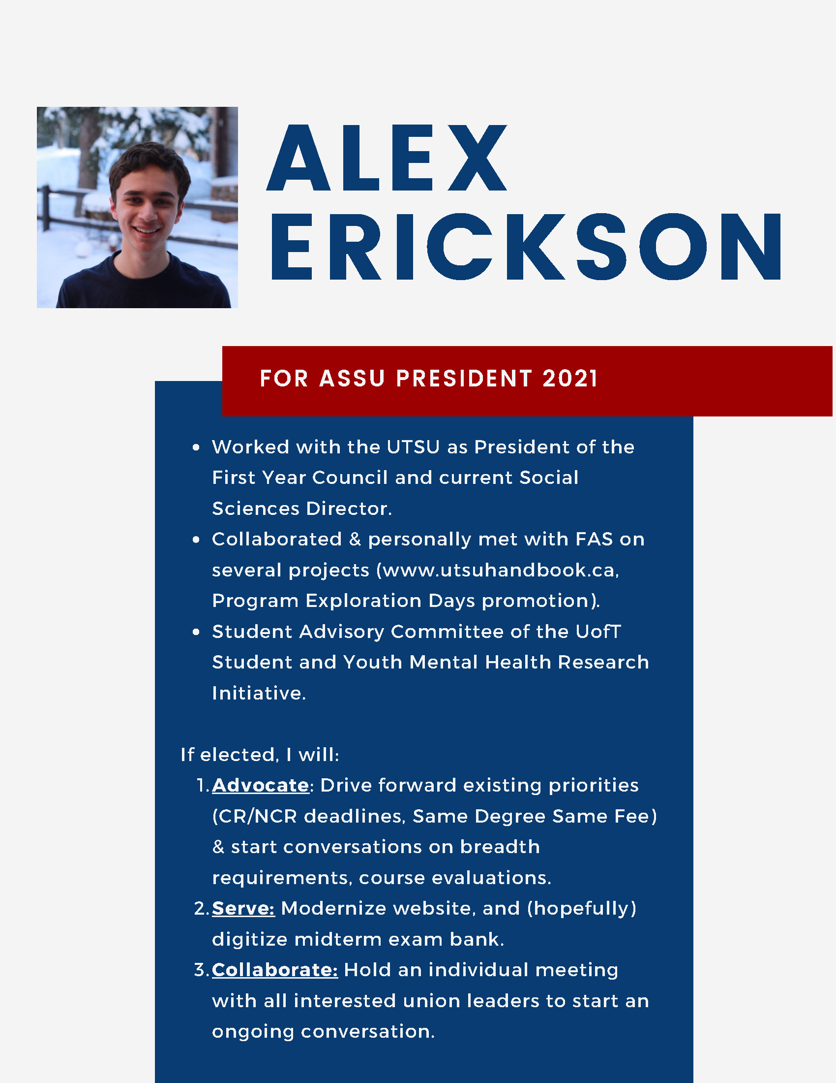 Spring 2021 ASSU Candidate Posters - Arts & Science Student Union